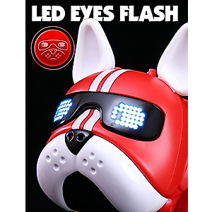 Robot Dog Toy Robotic Puppy Dog for Kids, Electronic Pets Bulldog for Kids 3-8, can Dance and LED Eyes, act Like a Real Dog, robo Dog Gifts and Kids Mate