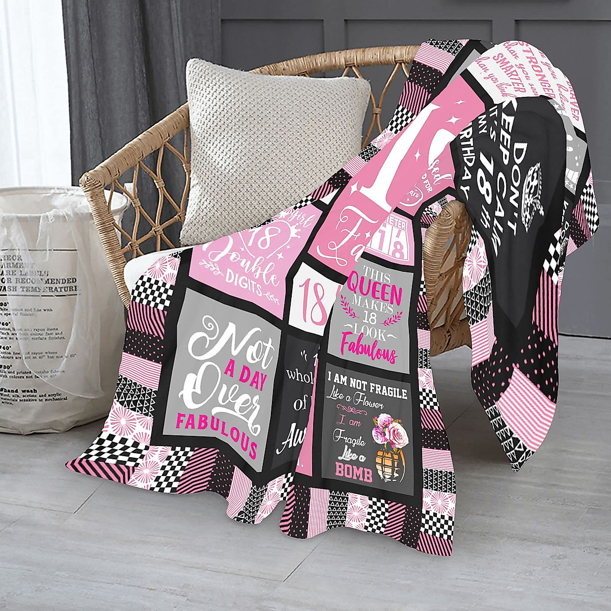 21st Birthday Gifts for Her, 21st Birthday Gifts, 21 birthday Gifts for Her, 21st Birthday Gift Ideas, 21 year old Birthday Gifts for Her, 21st birthday decorations for Her Throw Blankets 50"X60"