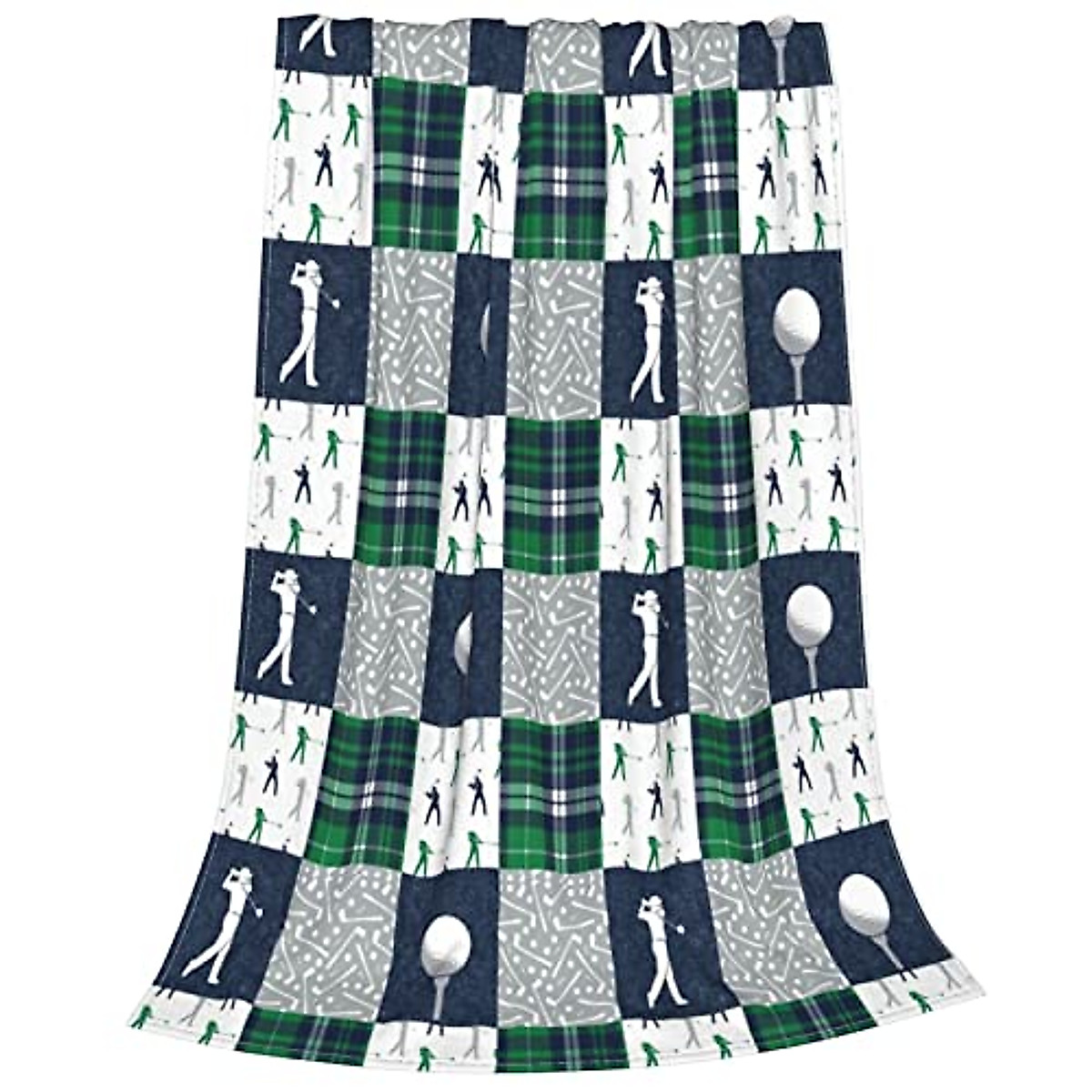 Golf Blanket Throw Soft Fleece Ultra Warm Plush Flannel Blanket for Bed Travel Sofa Couch Office Home Lightweight Gifts Women Men 60"x50"