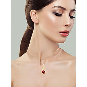 Big Grey Gray Pearl Large Pendant Drop Dangle Simple Prom Formal Necklace for Women Trendy Handmade Hypoallergenic 14K Glod Plated Costume Jewelry (Grey-14K Gold)