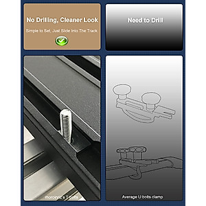 T Slot Bolts for Thule, Yakima Roof Rack Cross Bars, Platform, Cargo Basket, Stainless Square T Track Bolt Adapter to Secure Bike/Ski/Kayak Rack, Solar Panel, Awning, M8x30mm, 4mm Thickness