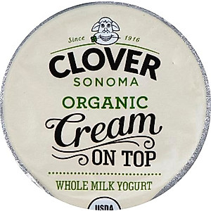 Clover Sonoma, Organic Cream On Top Yogurt, Strawberry, 6 Oz