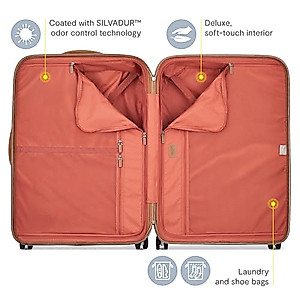 DELSEY PARIS Chatelet Air 2.0 Hardside Luggage with Spinner Wheels, Chocolate Brown, 2 Piece Set, (24/28)