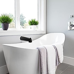 SENTO Slip On Oil Bronze Universal Bathroom Tub Spout with Diverter, Durable Heavy Duty Metal Bathtub Faucet with Shower Diverter - 7 Inches 1/2" Copper Pipe, Oil-Rubbed Bronze