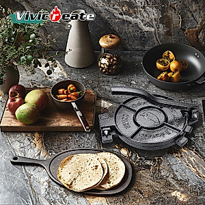 Vivicreate Tortilla Press,Tortilla Maker, Dough Press,Flour Tortilla press, Rotis Press, Quesadilla,Tortilla Makers (10 inch)