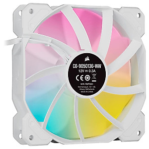 CORSAIR iCUE SP120 RGB Elite Performance 120mm White PWM Single Fan