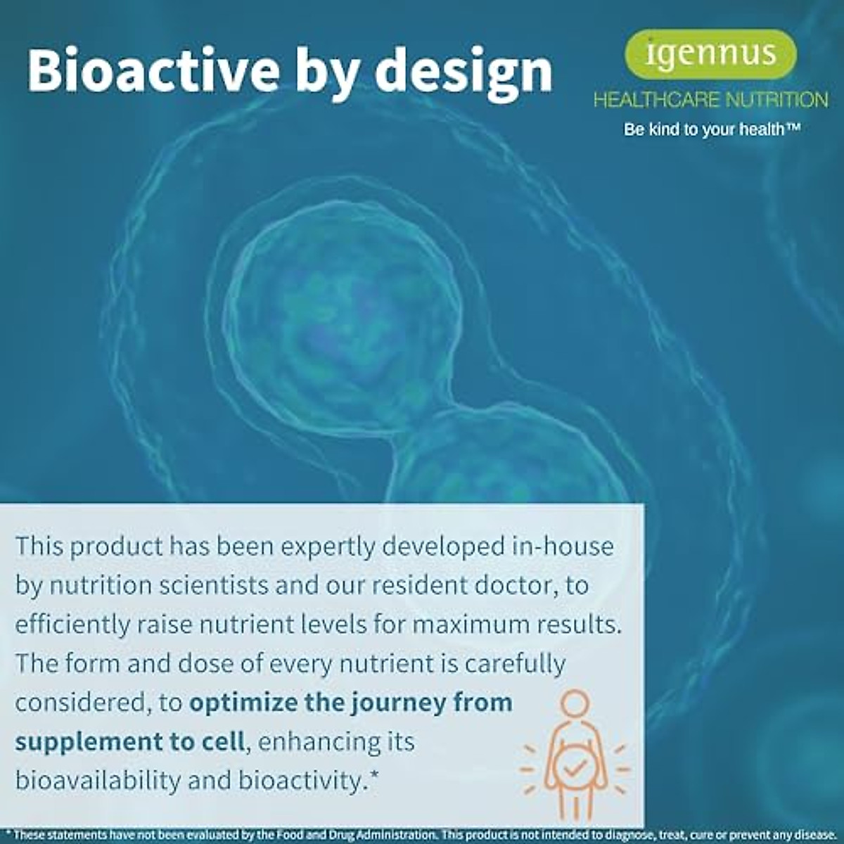 Advanced Women's Multivitamin, Methylated Folate for MTHFR, Clean Label & Vegan, with Iron, Non-GMO, Sustained Release, 60 Tablets, by Igennus