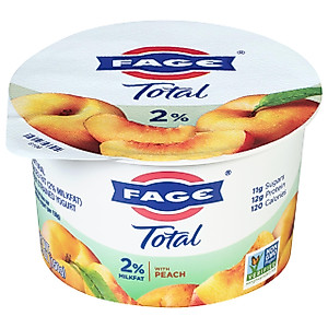 Fage Total Greek Yogurt, 2%, Peach, 5.3 oz
