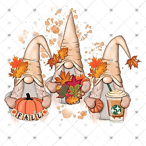 Fall Gnomes Sublimation Transfer, Ready to Press, Fall Sublimation Transfer, Autumn, Coffee, Harvest, Ready to Use, Sub, Shirt/Mug Sizes (Adult x1-8.5+")