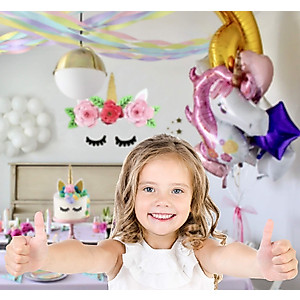 oneBest Unicorn Plates and Napkins, 16 Serves