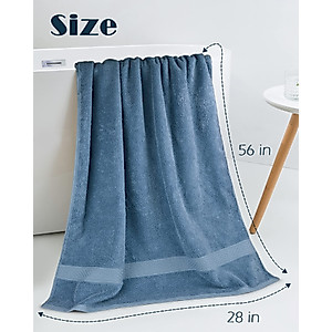 Cleanbear Luxury Bath Towels Set of 6 Shower Towels with Assorted Colors for Different Family Members 55 by 27 Inches Ultra Soft Bathroom Towels Highly Absorbent Body Drying Towels