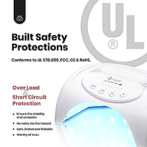 Beetles Gel Nail Polish Kit with 48W U V Nail Lamp Starter Kit 6 pcs Blue White Nude Pink Glitter Gel Polish Set Base Gel Top Coat DIY Pink Decorations Manicure Gifts for Women