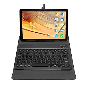 Gugxiom Tablet with Keyboard, 10.1in Office Tablet, 12GB RAM 256GB ROM Gaming Tablet, 1920x1200 FHD Display, 512GB Expandable, 12MP+24MP Camera, Octa Core CPU (Light Blue)