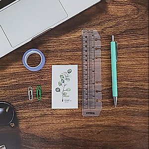 10 Pack Clear Ruler Bookmark Plastic Binder Divider A6 Straight Ruler Page Markers Today Planner Page Finders for A6 6 Ring Notebook Binder Refillable Journal