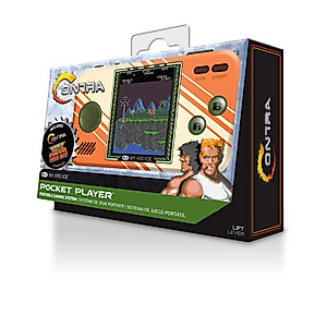 My Arcade Contra Pocket Contra and Super Contra, CO/VS Link for CO-OP Action, Full Color Display, Volume Controls, Headphone Jack, Battery or Micro USB Powered (DGUNL-3281) - Electronic Games