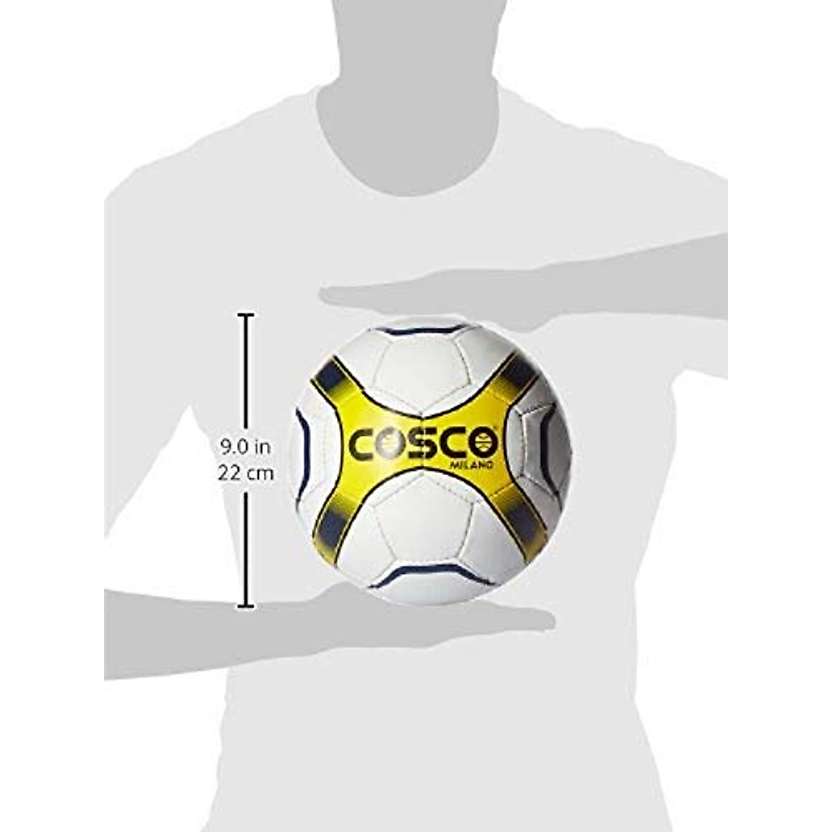 IRIS USA, Inc. Cosco Milano Hand Stiched Football-Size: 5 (White,Yellow,Black)