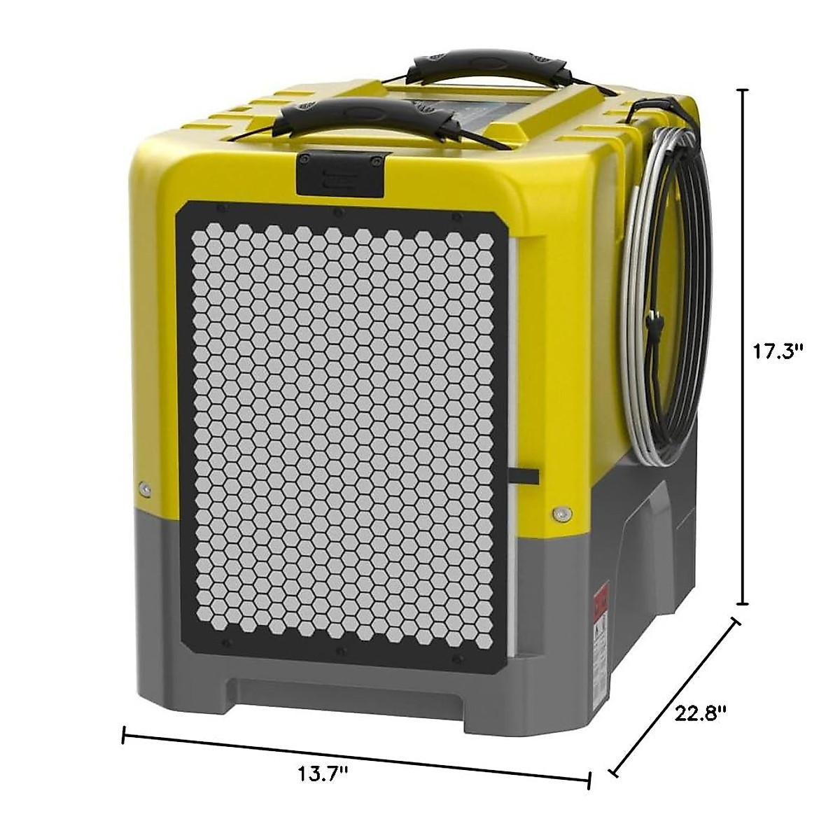 ALORAIR 180PPD Commercial Dehumidifier for Crawl Space & Basement, Wi-Fi APP Controls with Pump, Capacity up to 85 PPD at AHAM Condition, for Large Space, Job Sites, Yellow