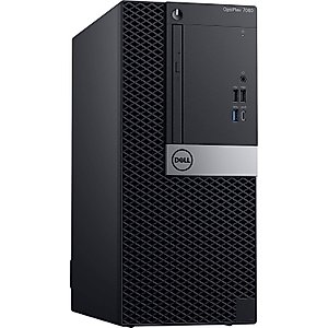 Dell Optiplex 7060 Mini Tower | Intel Quad Core i3-8300 3.7GHz | 32GB DDR4 + 16GB Optane Memory | 500GB HDD | DVD | Windows 10 Pro (Renewed)