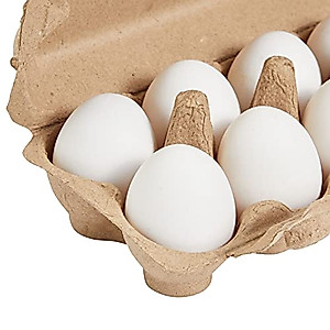 18 Pack 1 Dozen Paper Egg Cartons with Labels for 12 Chicken Eggs, 50 Self-Adhesive Labels, 1 Jute String Roll (Brown)