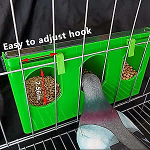 Pigeon Feeder Quail Feeder Water 2 Pack Bird Chicken Duck Feeder with 3 Hole Pet Bowls & Feeders Eat Food (Three Hole)