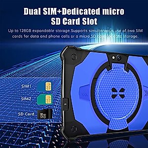 HD 7 Inch Android Tablet IPS Portable for WiFi Bluetooth Voice Call Game Video Learning Tablet, SIM Card Communication Function