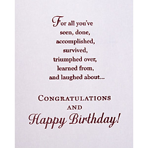 Hallmark 70th Birthday Greeting Card (Scrollwork Pattern)