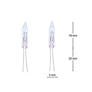 Generic 12 Volt Mini Christmas Replacement Bulbs for Incandescent String Lights, Pinched Base, 0.96 Watt, 80 mA (10), White