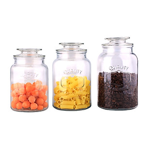 Home Basics 3 Piece Glass Canister Set