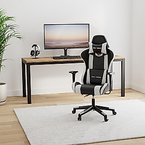 shuanghu Gaming Chair Office Chair Ergonomic PC Computer Chair with Reclining Racing Chair with Headrest and Lumbar Support Gaming Chair for Adults Teens Desk Chair (Black+ White)
