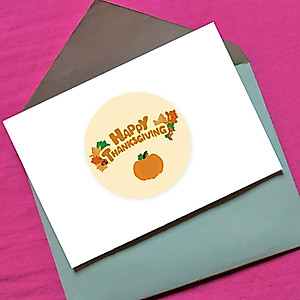 Thanksgiving Party Stickers,Happy Thanksgiving Gift Tags,Happy Fall Y'all Stickers,Thank You Stickers,1.5 Inch 504Pcs