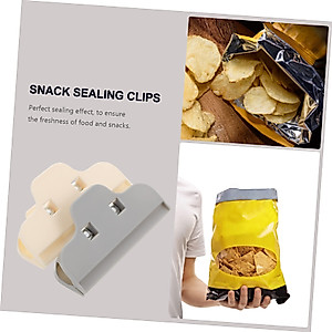 HOMSFOU 20 Pcs Sealing Clip Snack Sealer Clips for Sealing Bags Airtight Food Clip Snack Bags Clips Food Locking Clips Food Bag Clips Magnetic Bag Clip Snacks Heavy Storage Bag Plastic