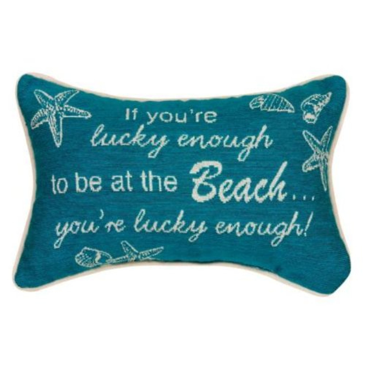 Manual 12.5 x 8.5-Inch Decorative Throw Pillow, If You're Lucky Enough