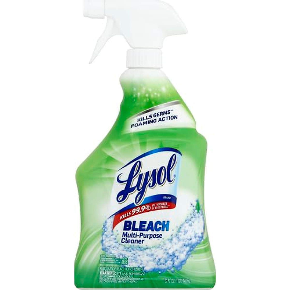 Lysol Multi-Purpose Cleaner Sanitizing and Disinfecting Spray with Bleach, All Purpose Cleaning Spray for Bathrooms and Kitchens, 32oz