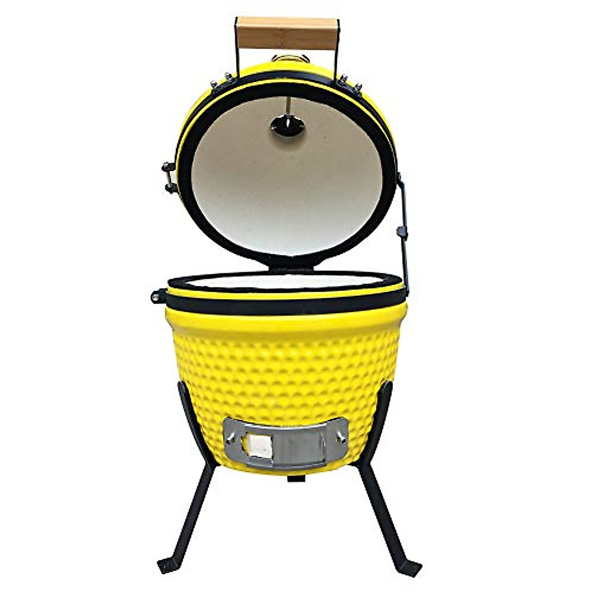 RJMOLU Smoker BBQ Grill for Charcoal and Kettle Barbecues, Outdoor Kitchen Style Egg Ceramic BBQ Grill for Picnic Garden Terrace Camping Travel, Suitable for 3-5 People, 13"