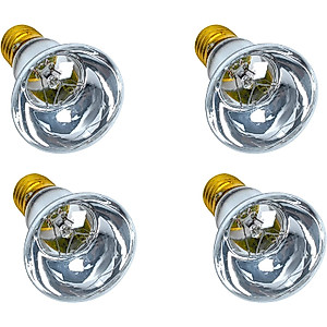 Upgraded Light Bulbs for Lava Lamps 25W 4 Pack Used in Light Bulb Bedroom and Office, 120v 25watt R12 R39 E17 Reflector Bulbs