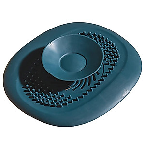 Hair Catcher Durable Silicone Hair Stopper Shower Drain Covers Easy to Install and Clean Suit for Bathroom Bathtub and Kitchen 1 Pack, Blue