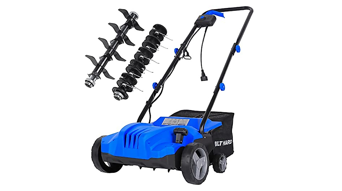 Powerful BILT HARD Dethatcher with 12 Amp Motor