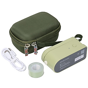 khanka Hard Travel Case Compatible with MakeID Label Maker Machine, Case Only (Green)