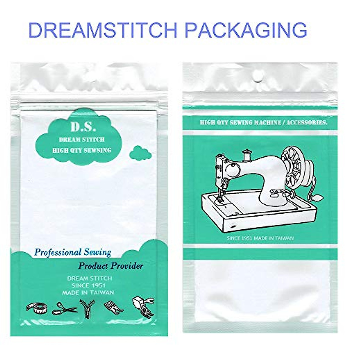 DREAMSTITCH 5011-4 Snap On Zig Zag Presser Foot for Alphasew,Babylock,Bernette,Bernina,Brother,Dial Sew,Domestic,Dressmaker,Elna,Janome,Kenmore,Necchi,Riccar,Singer,Viking Sewing Machine 7301NG