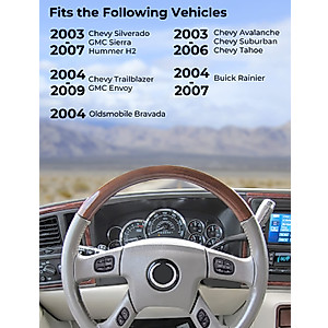 JOYTUTUS Steering Wheel Radio Control Switch Buttons fits Silverado Sierra 2003-2007, Trailblazer & Envoy 2004-2009, Tahoe & Yukon 2003-2006, Replaces OE# 21997738, 21997739, 1999442, 1999443