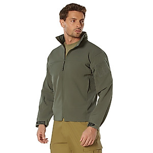 Rothco Covert Ops Lightweight Soft Shell Jacket – Tactical Utility Outdoor Jacket (US, Alpha, X-Large, Regular, Regular, Olive Drab)