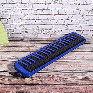 F-37s Melodica 37 Key with Mouthpiece Air Piano Keyboard Wind Musical Instrument Suitable for Beginner Practice + Bag F-37s(blue)