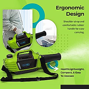 Medd Max ULV Cold Fogger for Applying Disinfectants, Sprays 25 ft. – 10 UM Droplet, 2L Tank, Rechargeable Lithium Battery, Disinfecting Machine