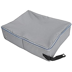 Cat Litter Box, Lightweight Foldable Oxford Cloth Pet Toilet Tray for Travel(Grey, L)