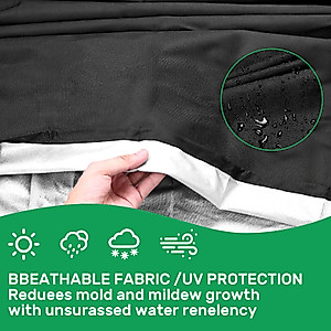 Nathdy zipper 600D Heavy Duty Black Pallet Cover | Pallet Covers Fits Large Pallets Up to 48" x 60" x 48" | Waterproof,Weather Resistant, Anti-UV, with Adjustable Velcro Strap