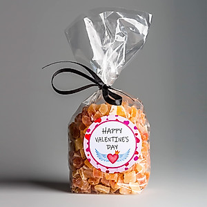 50 Pcs Valentine's Day Gift Stickers Valentines Stickers Round Valentines Labels Valentines Day Stickers for Envelopes Self Adhesive Love Decorative Stickers for Valentine Gift Wrap