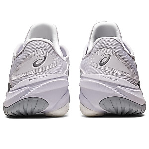 ASICS Women's Court FlyteFoam 3 Tennis Shoes, 9.5, White/Pure Silver