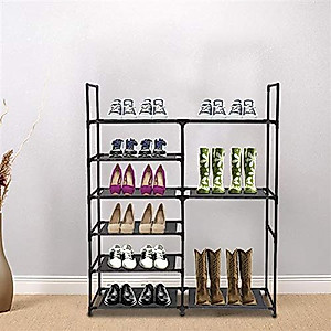 6-Tier Shoe Rack Storage Organizer, Shoe Rack Storage Closet Portable Boot Organizer Shoe Racks Space Saving, Shelves Holds