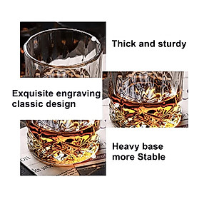 Lancuthek Old Fashioned Whiskey Glasses - 10 Oz Barware for Scotch, Bourbon, Liquor and Cocktail Drinks - Set of 4