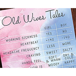 Old Wives Tales Gender Reveal Predictions Poster